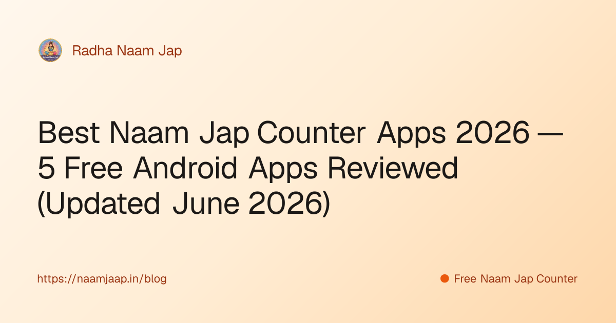 Best Naam Jap Counter App 2026 — 5 Free Apps Tested & Compared (Offline ...